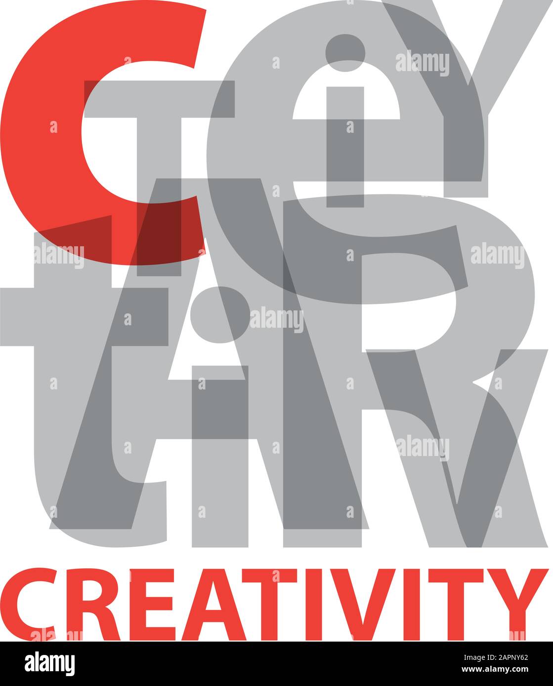 Vector creativity. Broken text Stock Vector Image & Art - Alamy