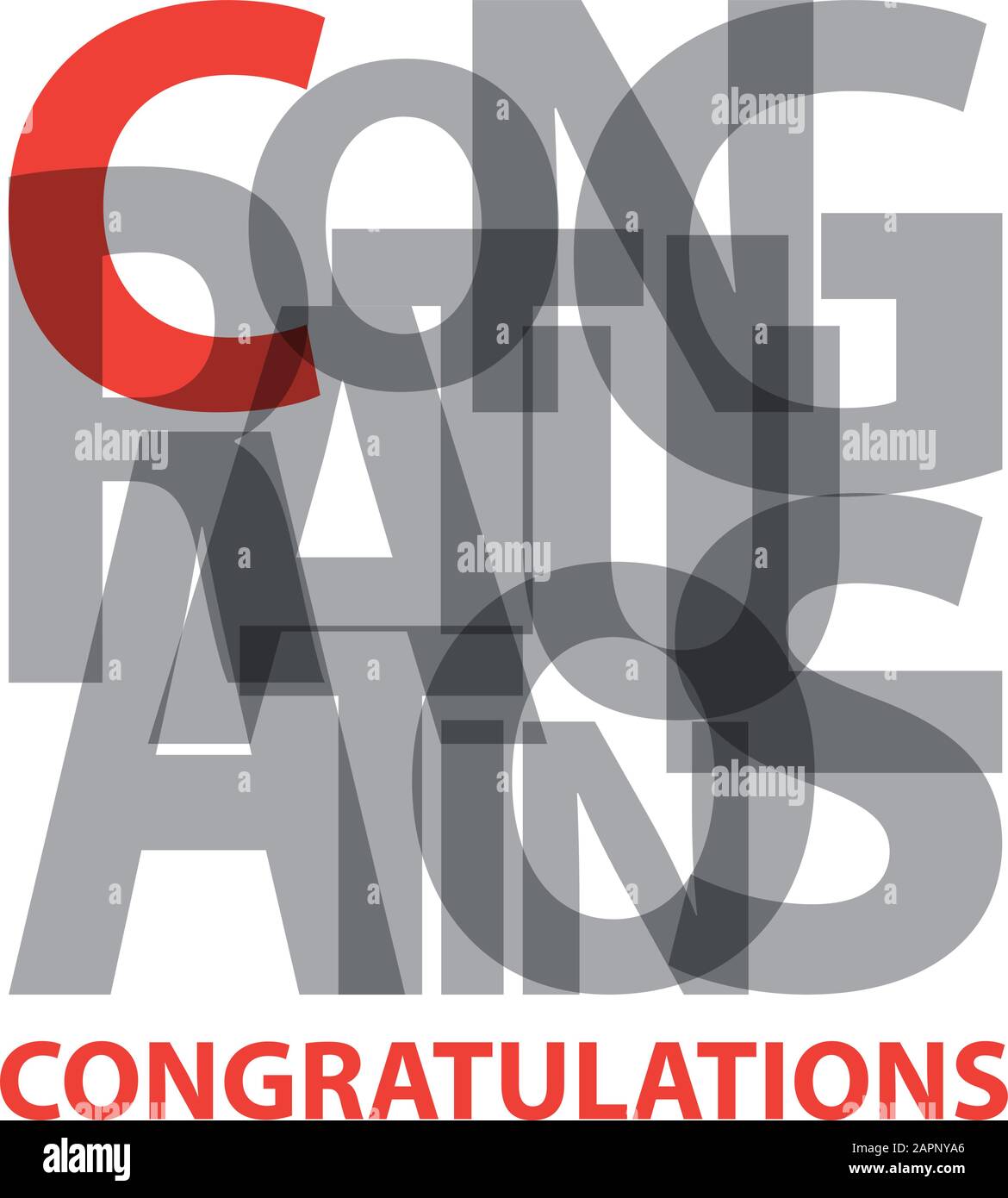 Vector congratulations. Broken text Stock Vector Image & Art - Alamy