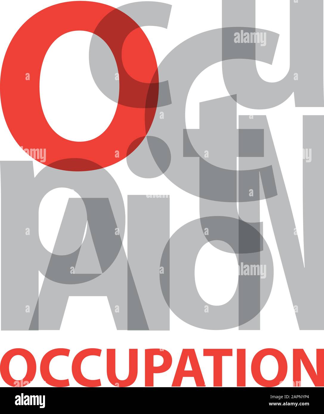Vector Occupation. Broken text Stock Vector Image & Art - Alamy