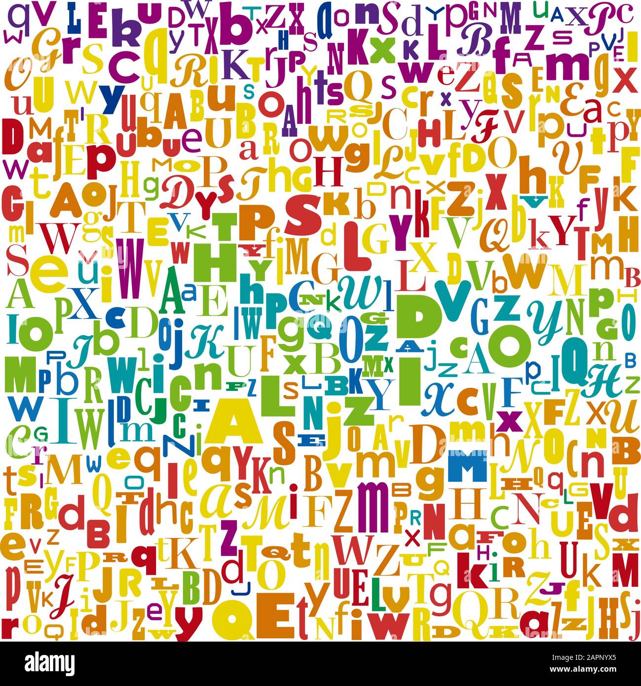 abstract confuse colorful alphabet, vector background Stock Vector ...