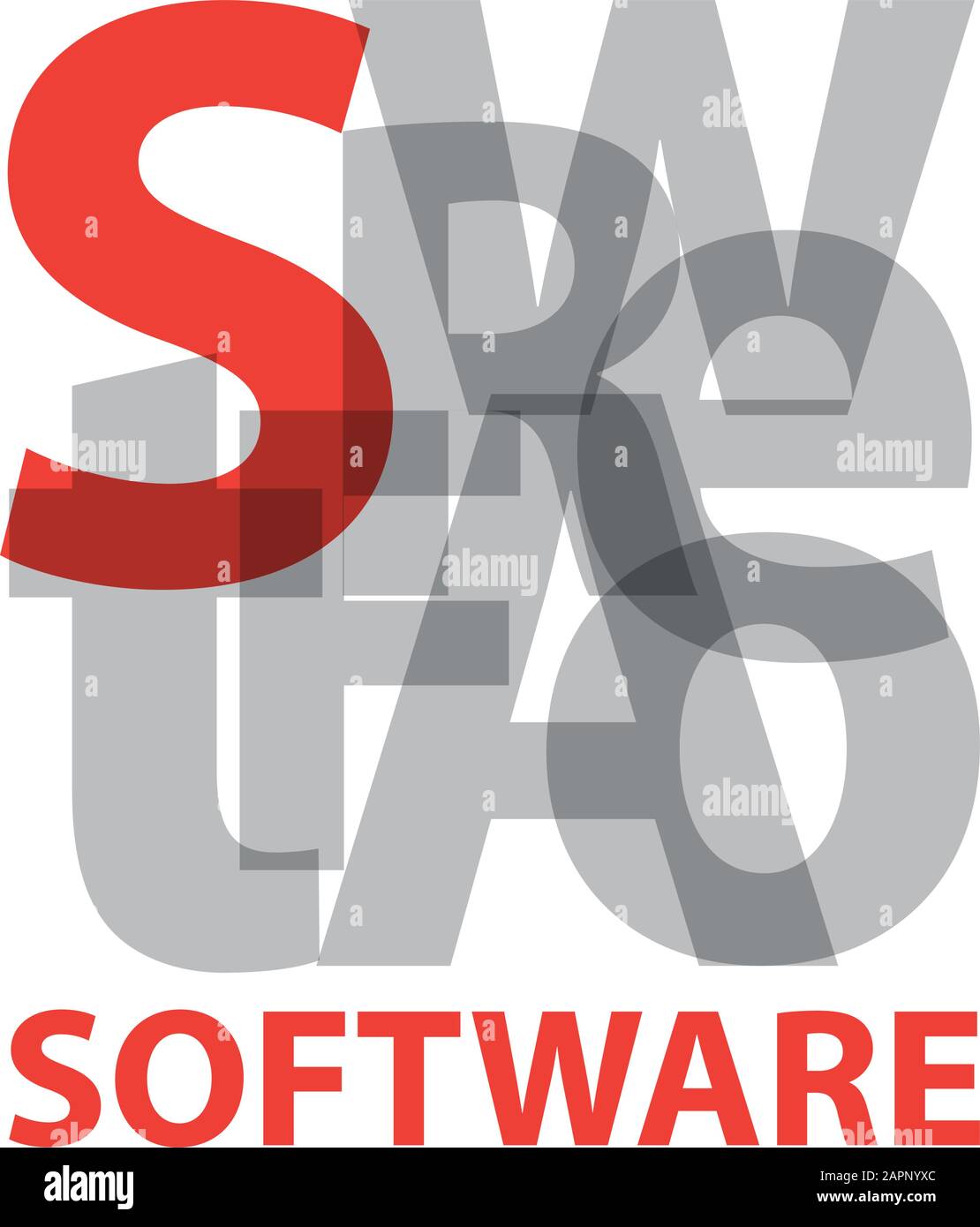 Vector software. Broken text Stock Vector Image & Art - Alamy