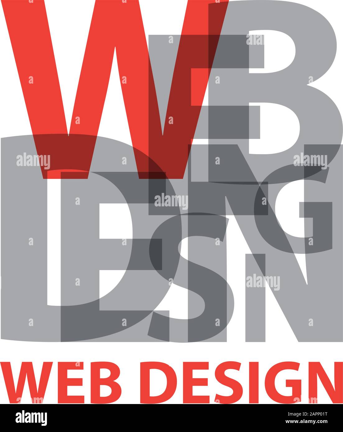 Vector web design. Broken text Stock Vector Image & Art - Alamy