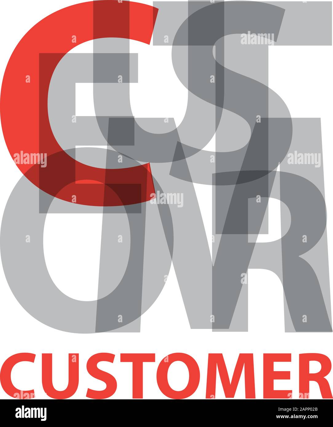 Vector customer. Broken text Stock Vector Image & Art - Alamy