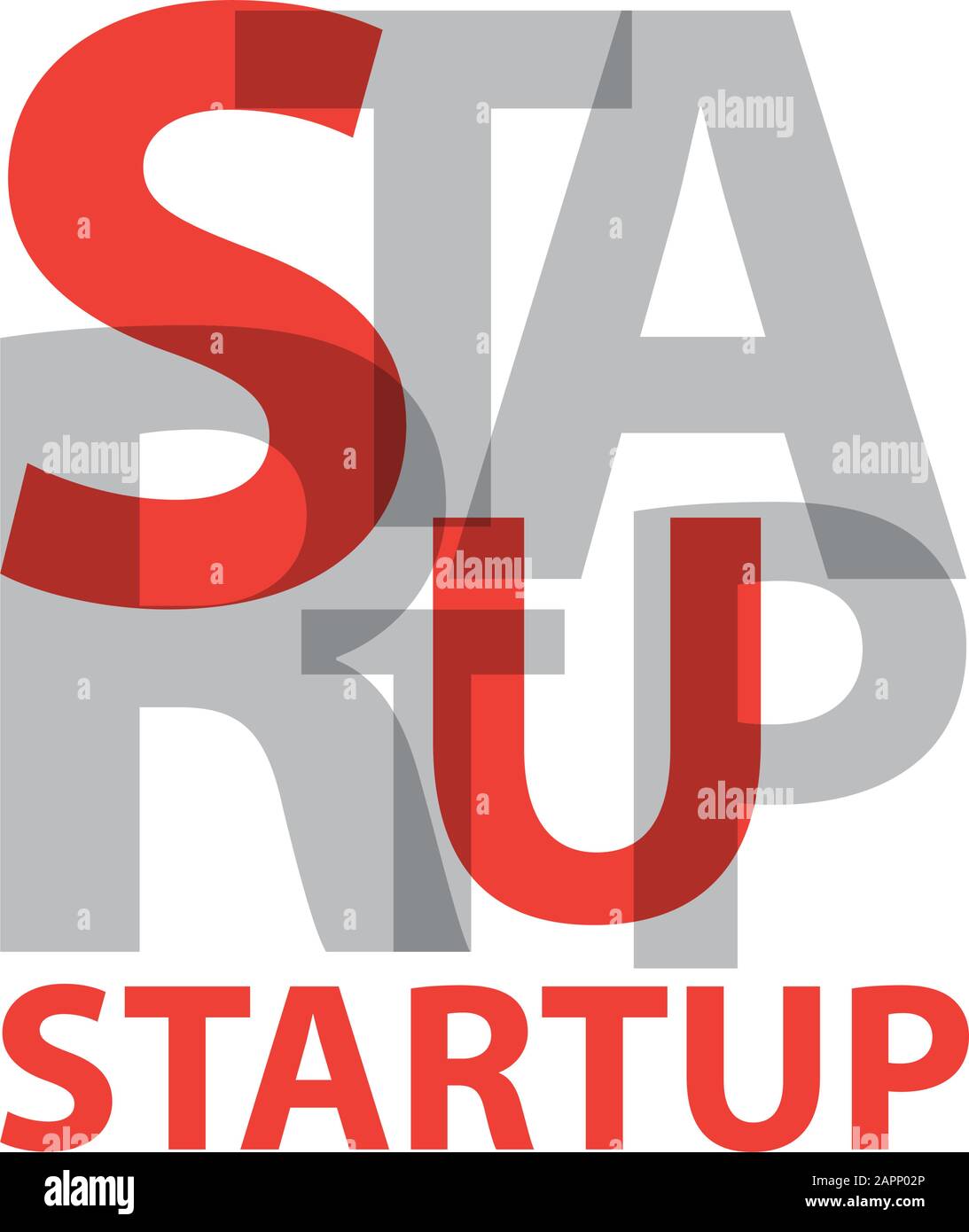 Vector startup. Broken text Stock Vector Image & Art - Alamy