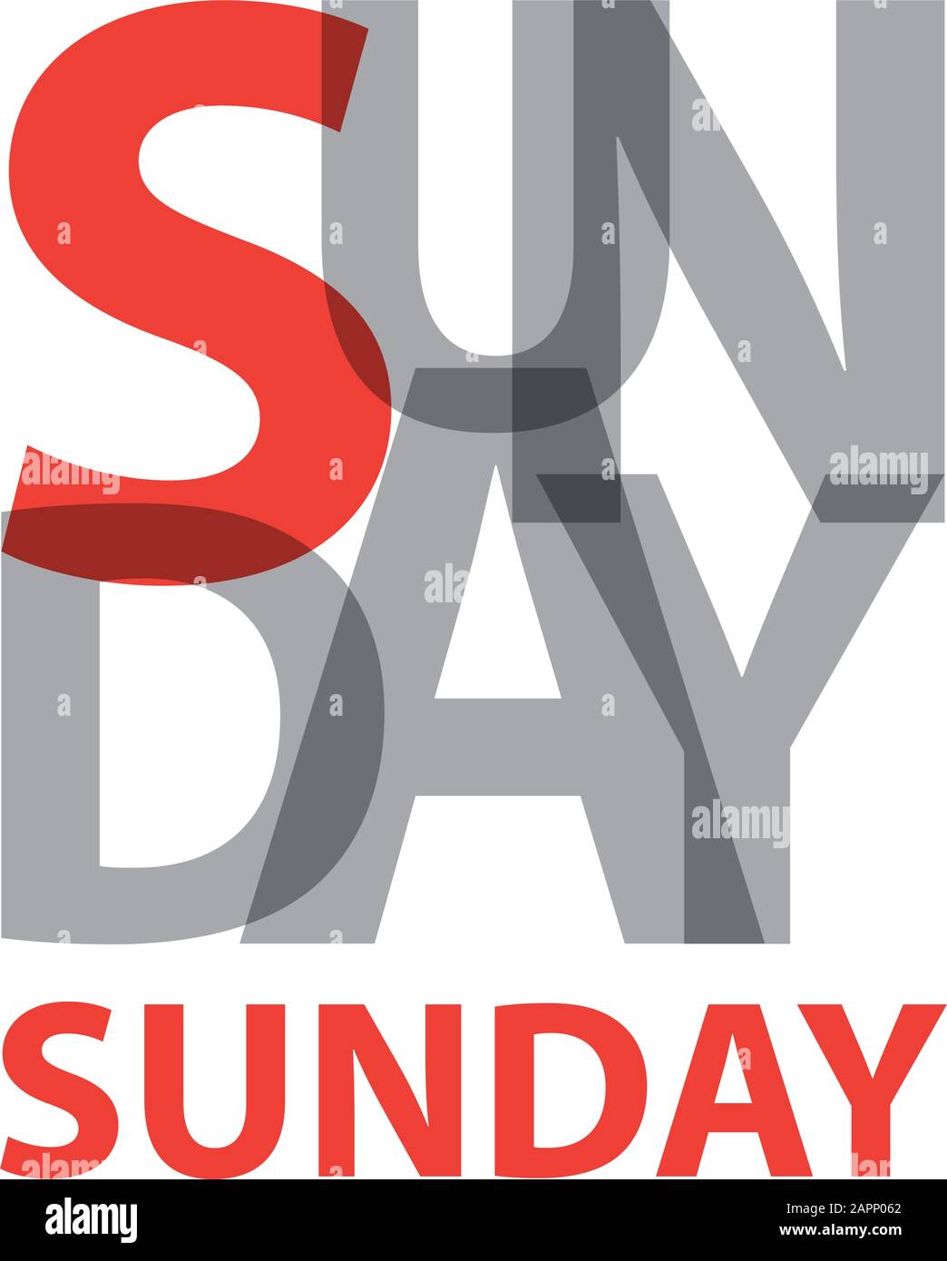 Vector sunday. Broken text Stock Vector Image & Art - Alamy