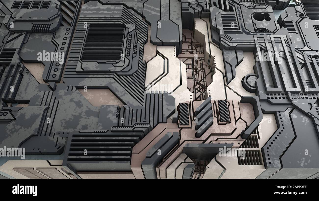 Sci Fi Industrial Panel. Futuristic Concept Design Stock Photo - Alamy