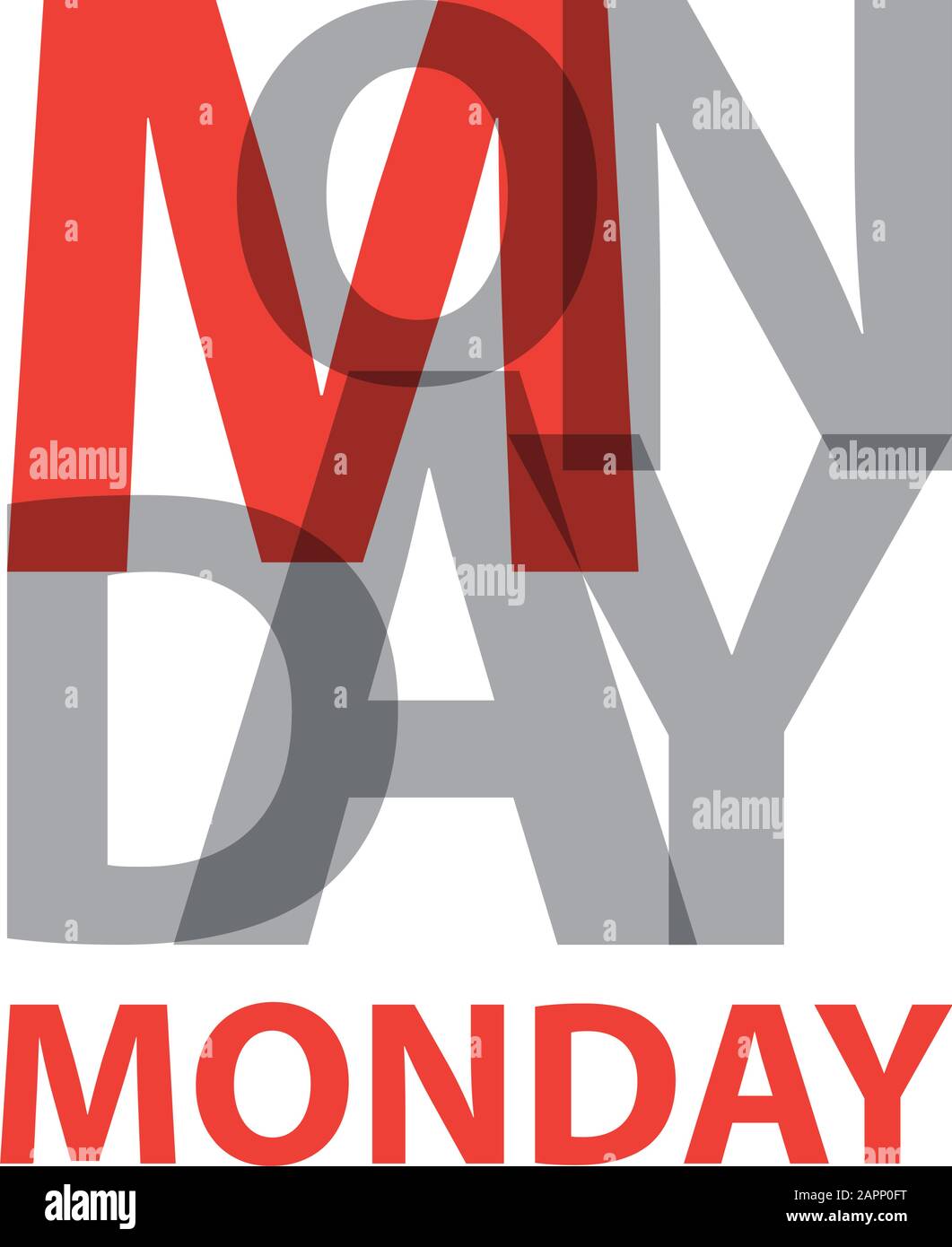 Vector monday. Broken text Stock Vector Image & Art - Alamy