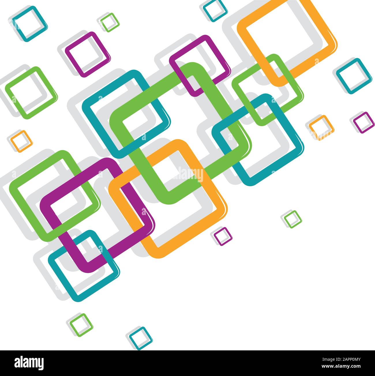 Vector concept of network. Squares and geometric background Stock ...