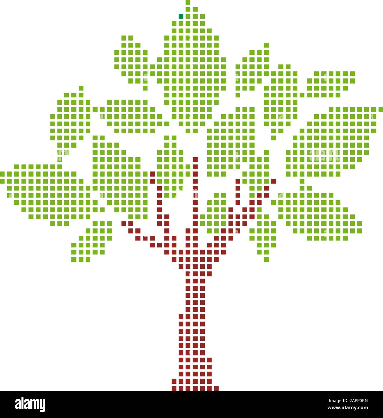 Vector tree with dots, embroidered style Stock Vector Image & Art - Alamy