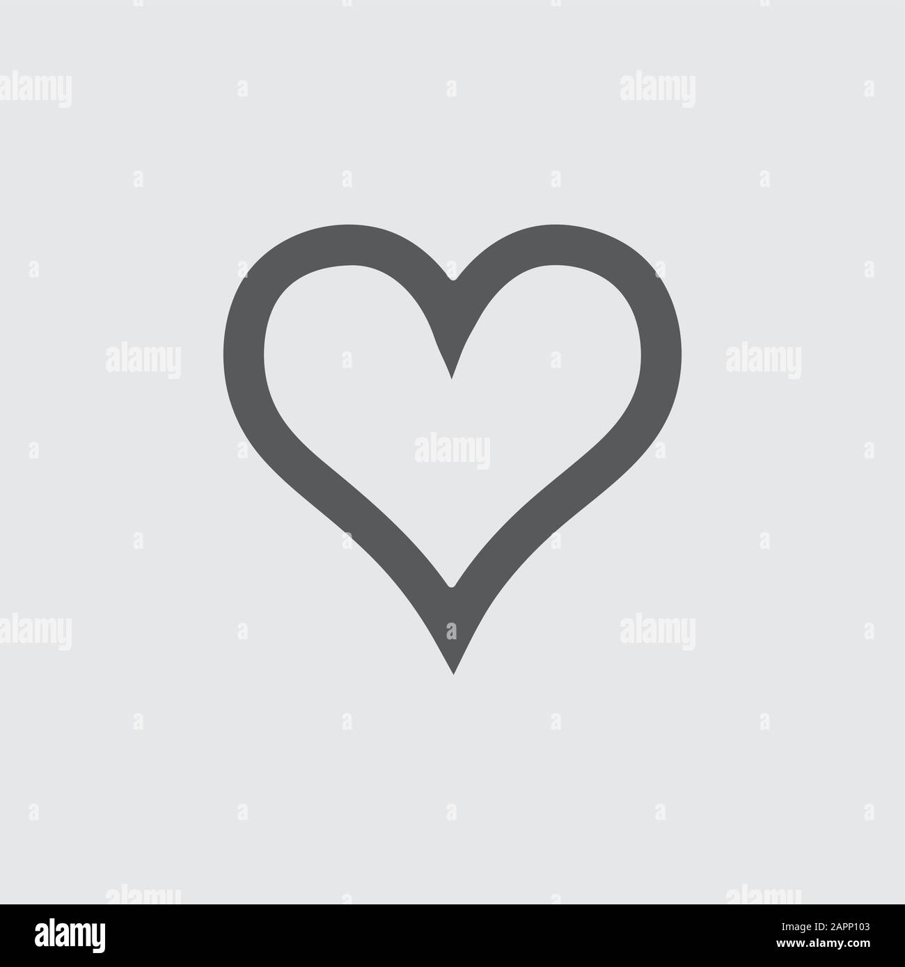 Simple vector icon of gray heart Stock Vector Image & Art - Alamy
