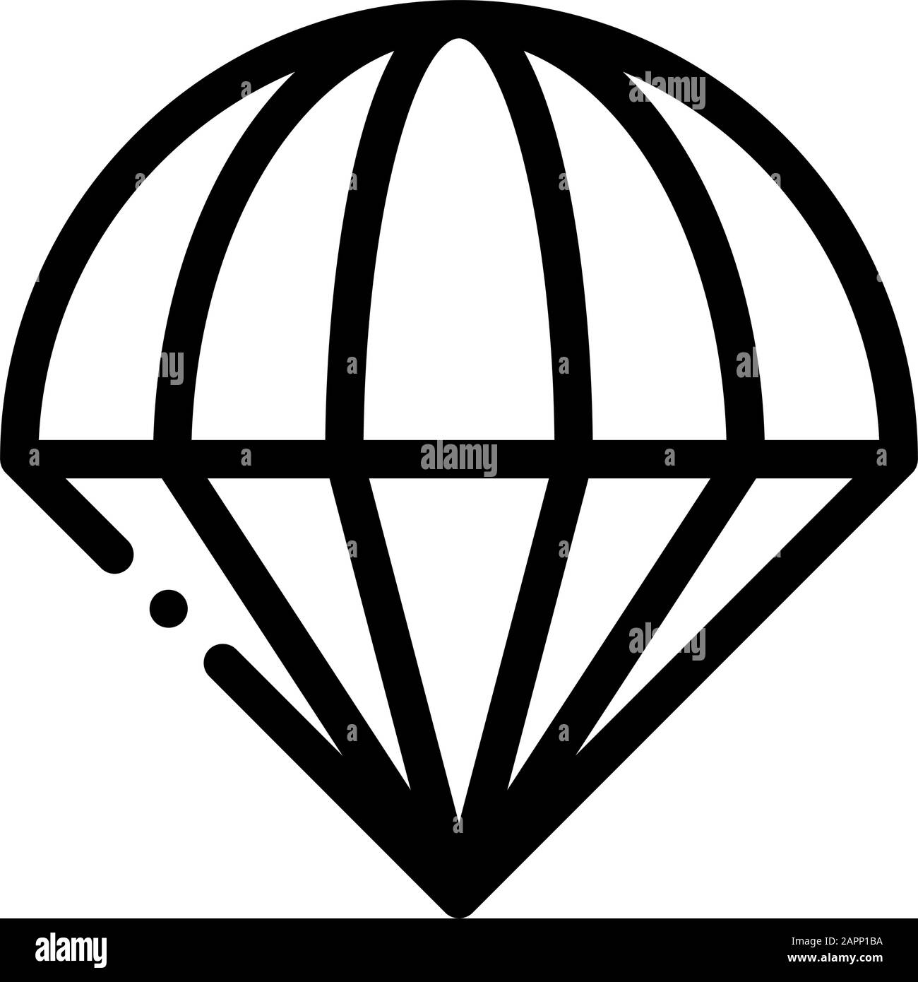 Parachute Icon Vector Outline Illustration Stock Vector Image & Art - Alamy