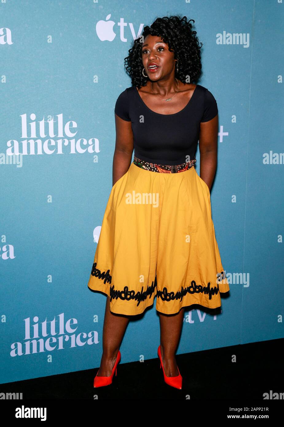 Los Angeles, CA - January 23, 2020: Nana Mensah attends the premiere of ...