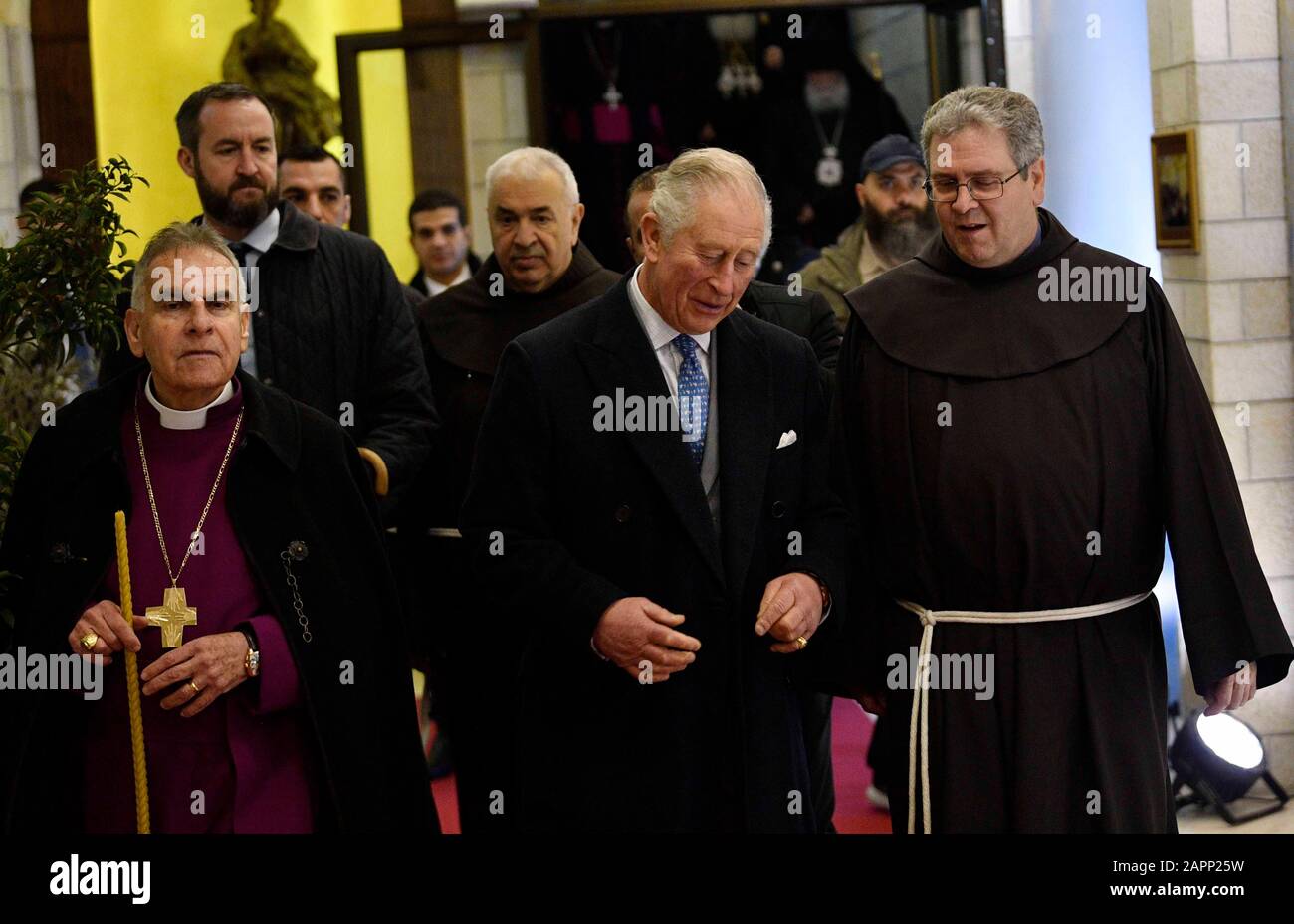 The Prince of Wales attends a reception for Palestinian christians at ...