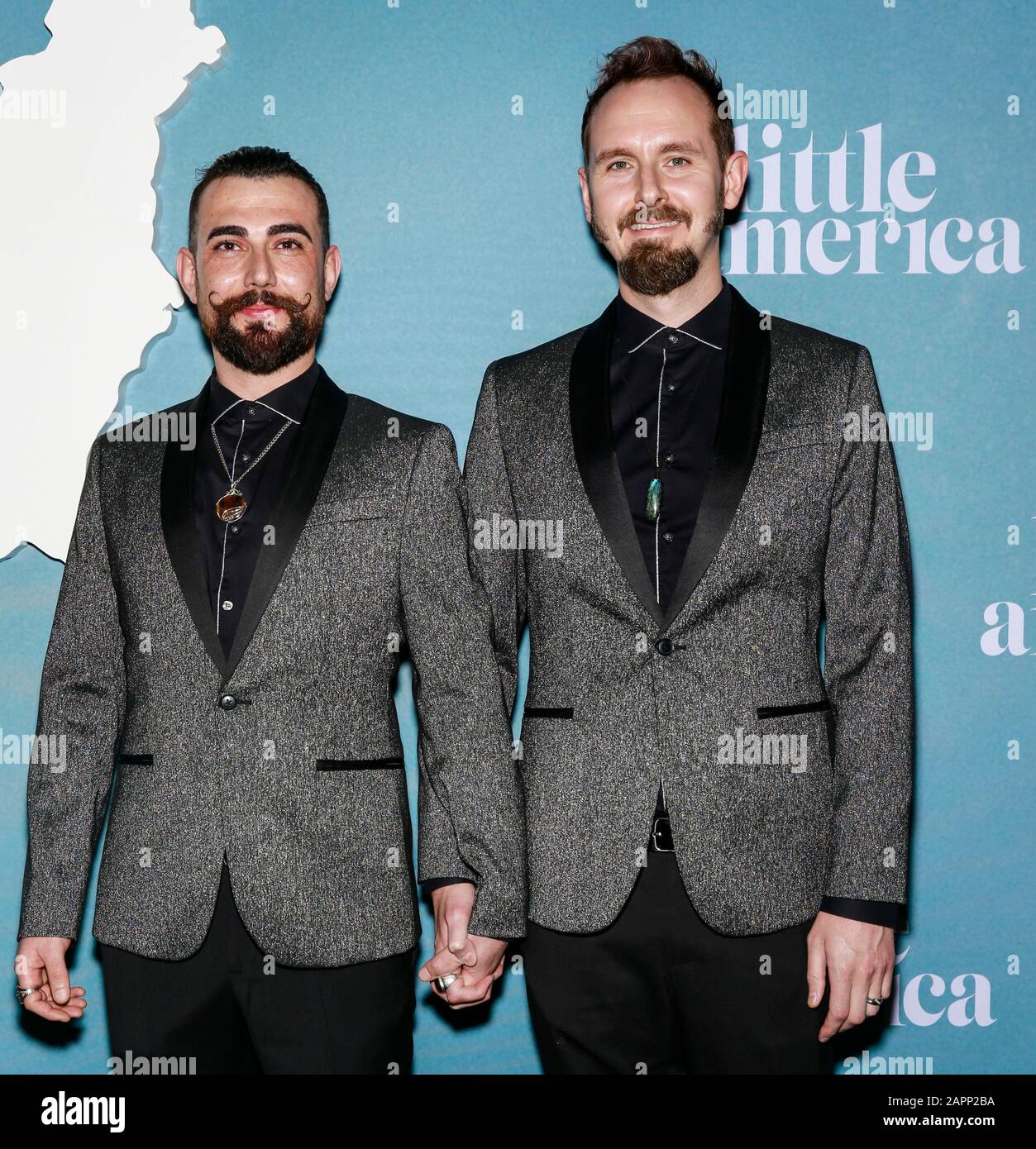 Los Angeles, CA - January 23, 2020: Ian Guthrie and Shadi Ismail attend ...