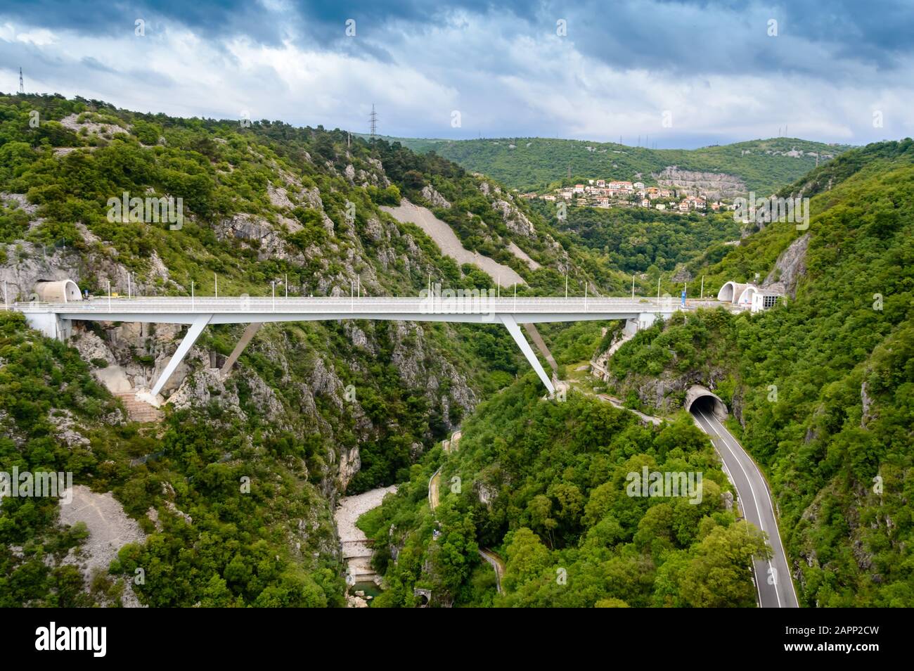 Big bridge between two mountains hi-res stock photography and images ...