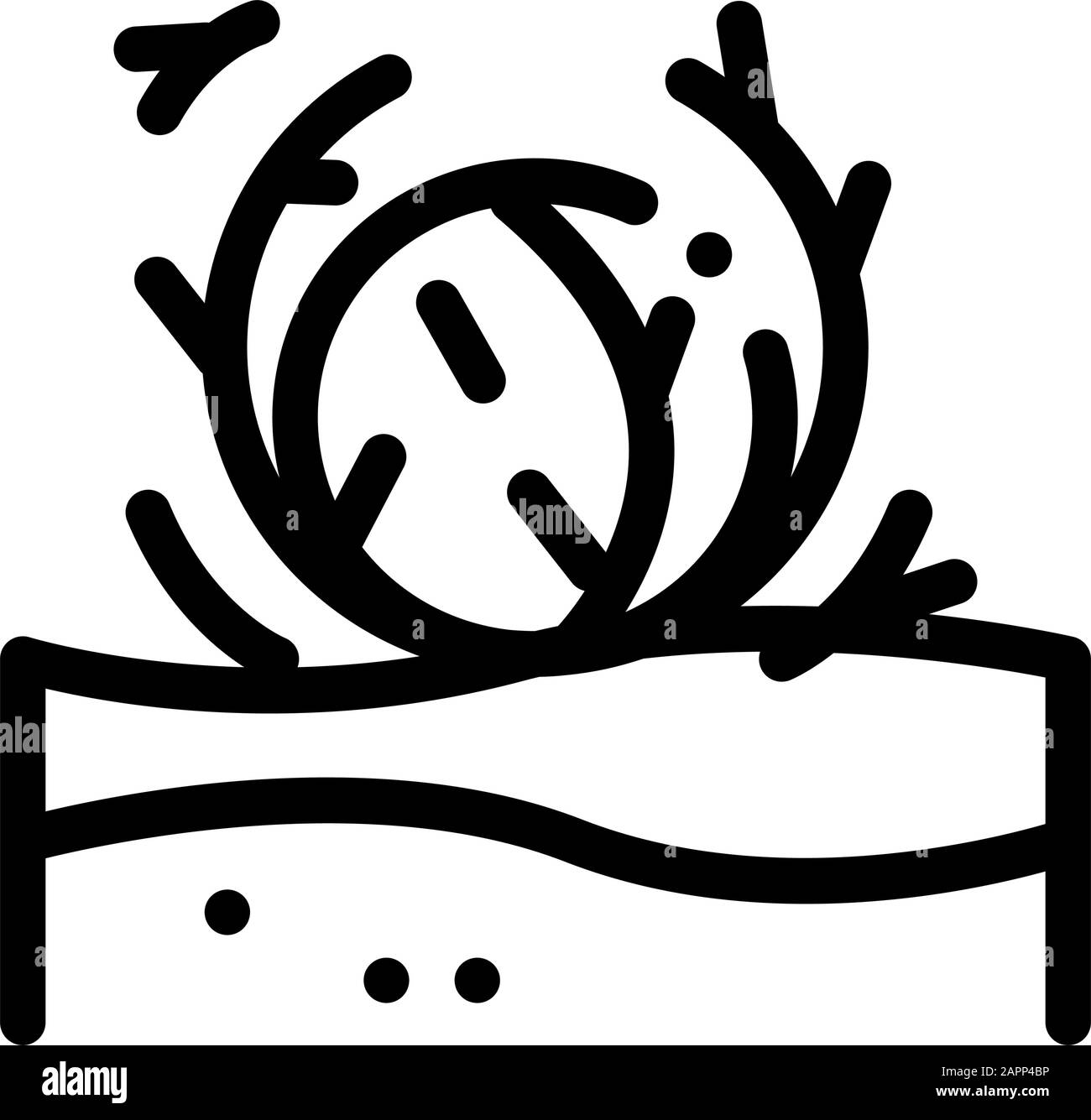 Tumbleweed Icon Vector Outline Illustration Stock Vector Image & Art ...