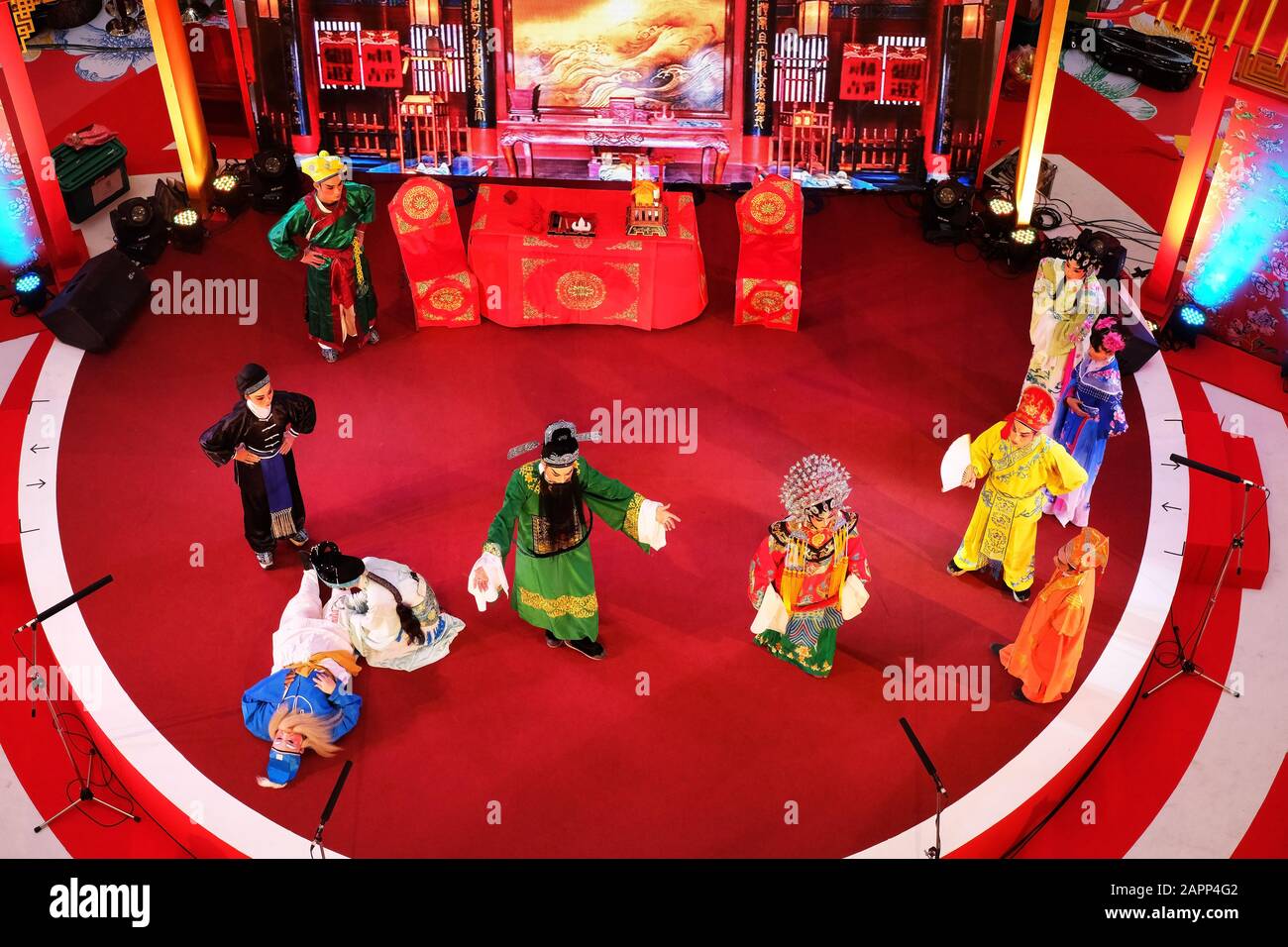 Chinese opera displays in a department store Stock Photo - Alamy