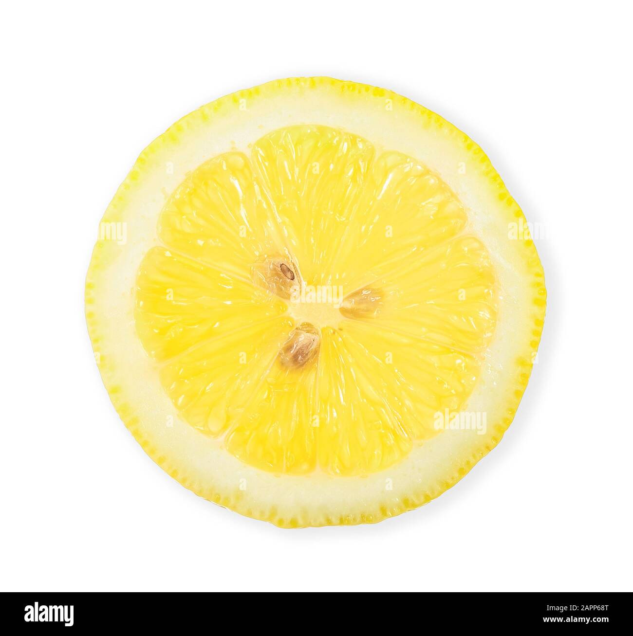Half slice Lemon isolated on white with clipping path Stock Photo - Alamy