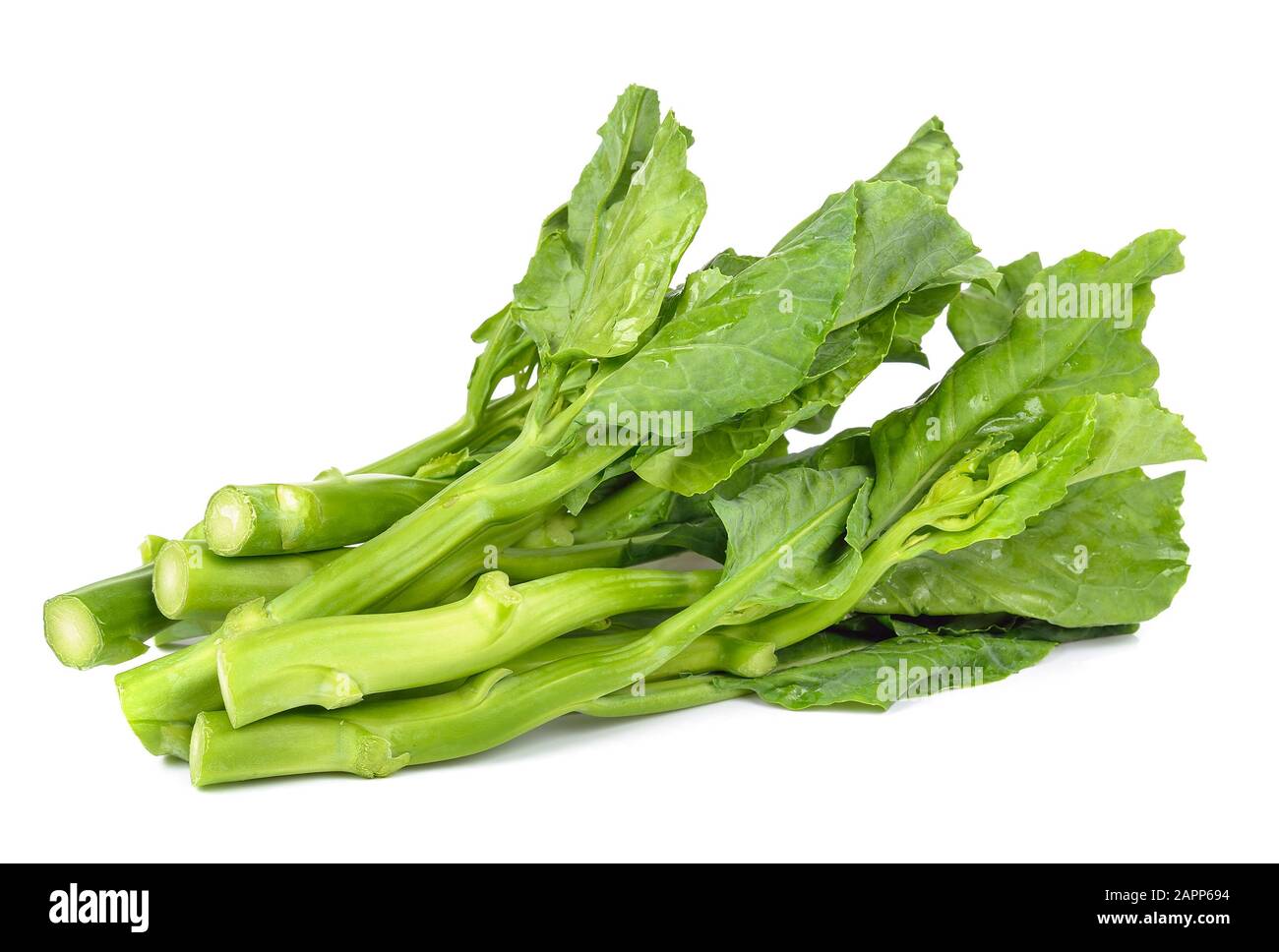 chinese kale vegetable isolated on white background Stock Photo - Alamy