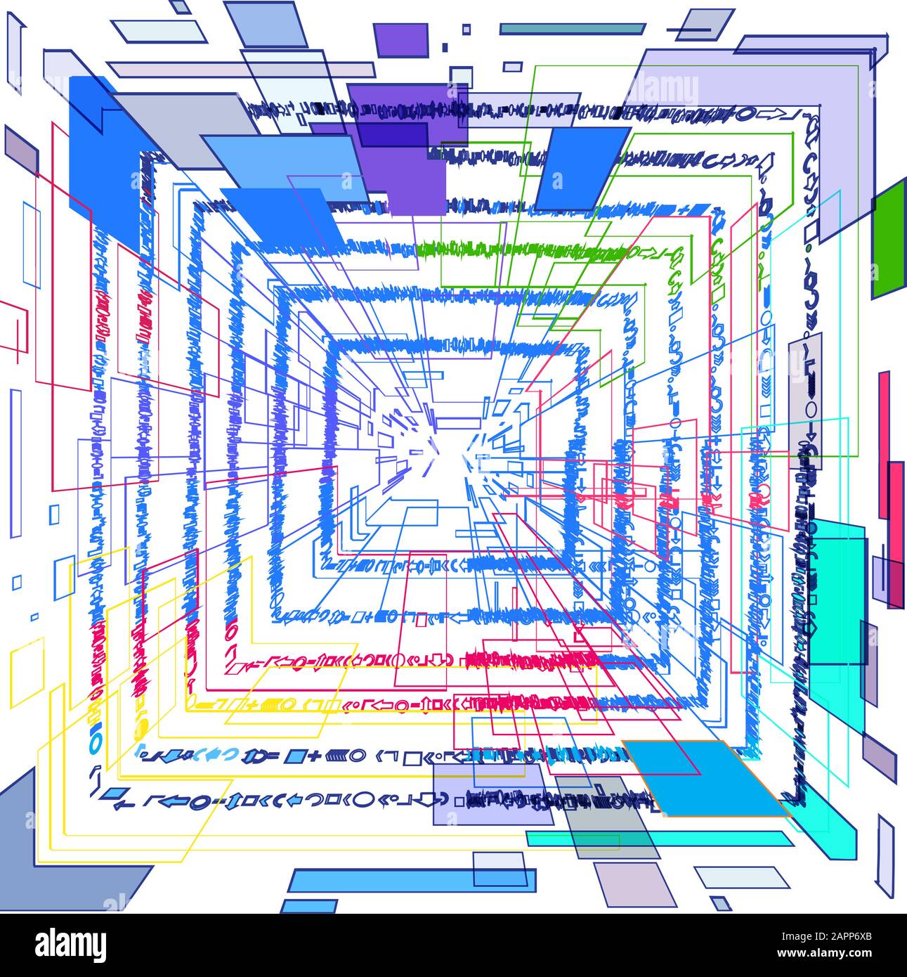 Square with geometric shapes Stock Vector Image & Art - Alamy