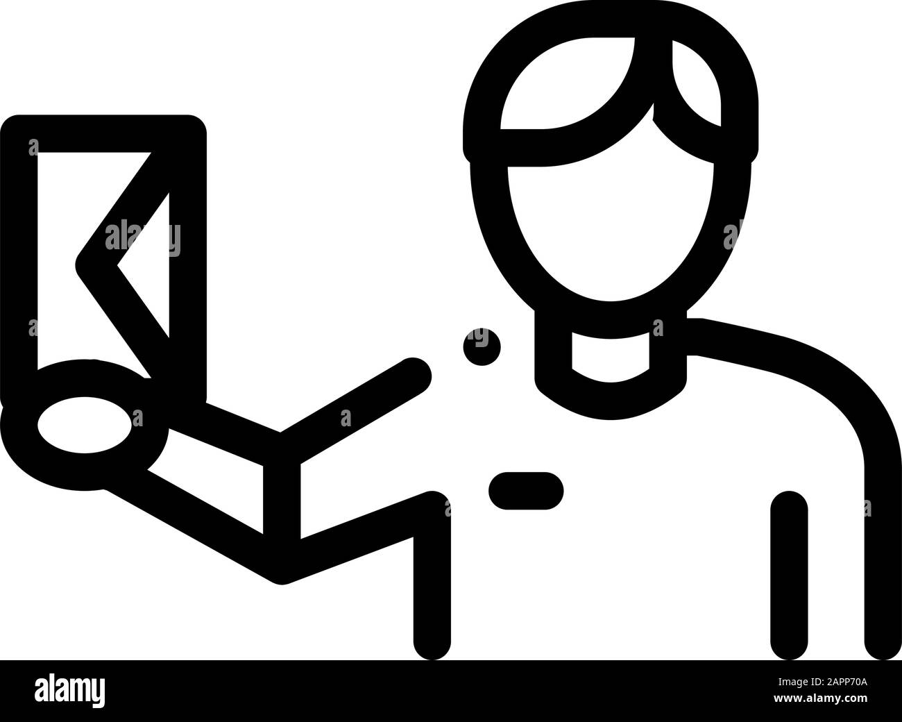 Courier Delivery Letter Icon Vector Outline Illustration Stock Vector ...