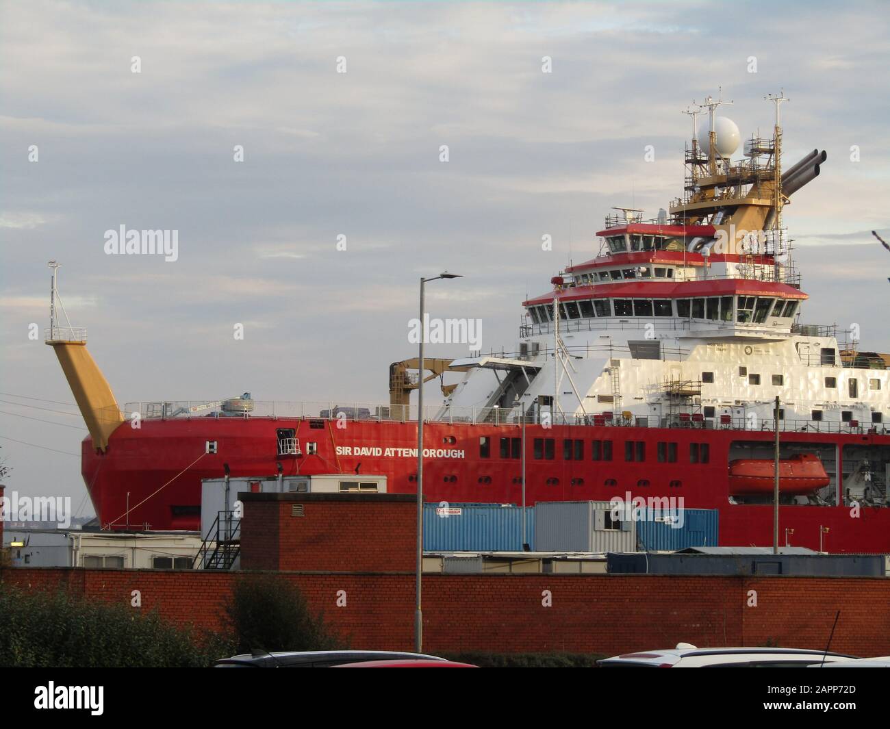 Liverpool,Uk Sir David Attenborough ship nearly complete credit Ian ...
