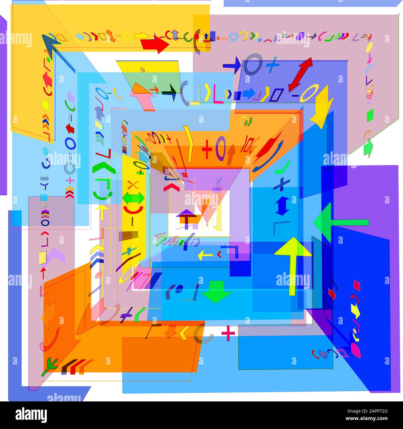 Square with geometric shapes Stock Vector Image & Art - Alamy