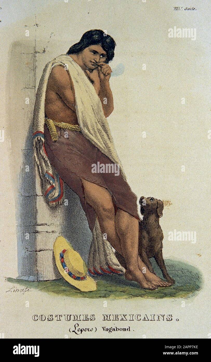 TRAJES CIVILES, MILITARES Y RELIGIOSOS DE MEXICO - 1828 - VAGABUNDO ...