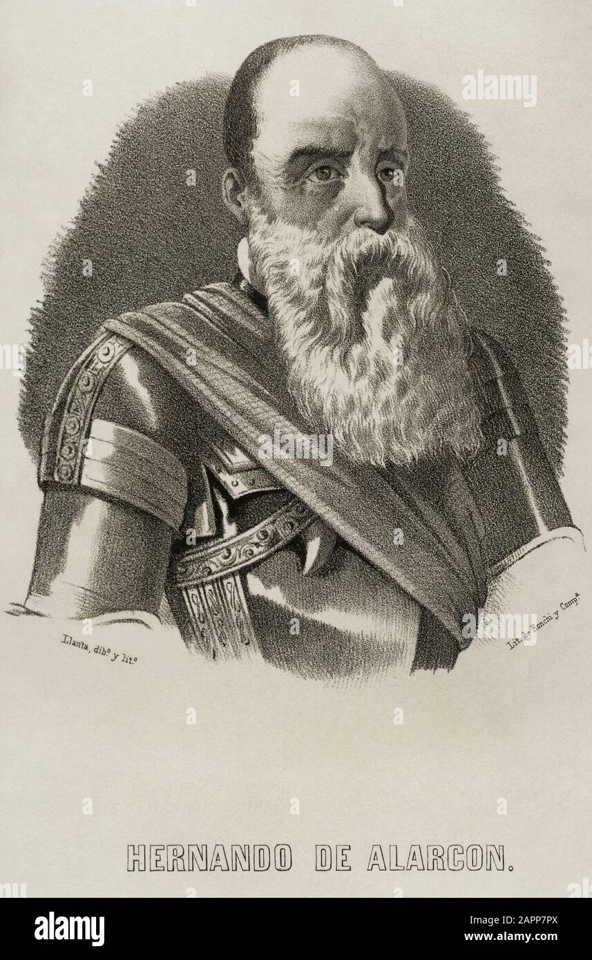 Hernando de Alarcon (1466-1540). Spanish explorer and navigator of the ...