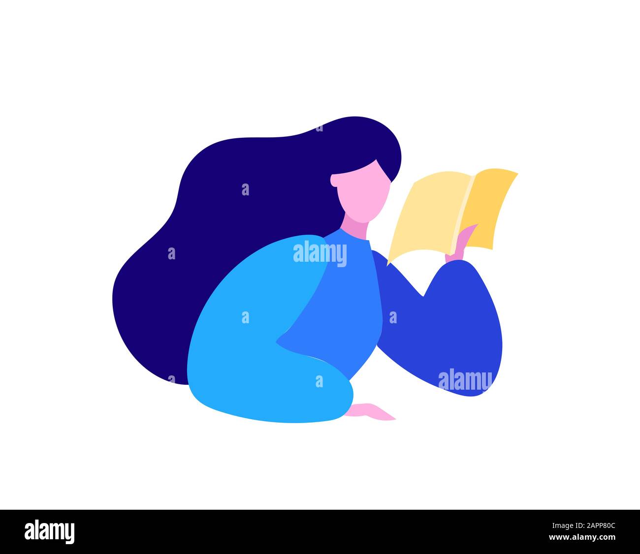 Girl read loud Stock Vector Images - Alamy