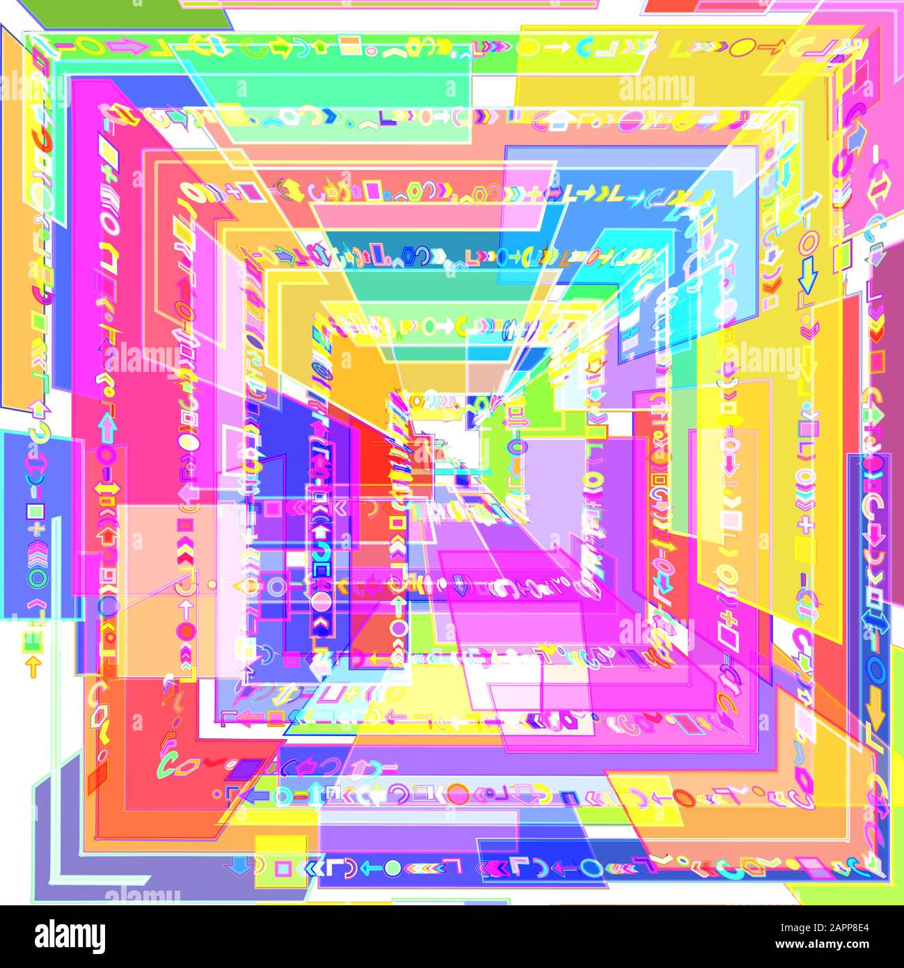 Square with geometric shapes Stock Vector Image & Art - Alamy