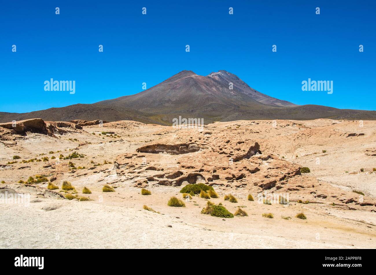 View of the crater of Tunupa Volcano near Uyuni, Bolivia. Beautiful ...