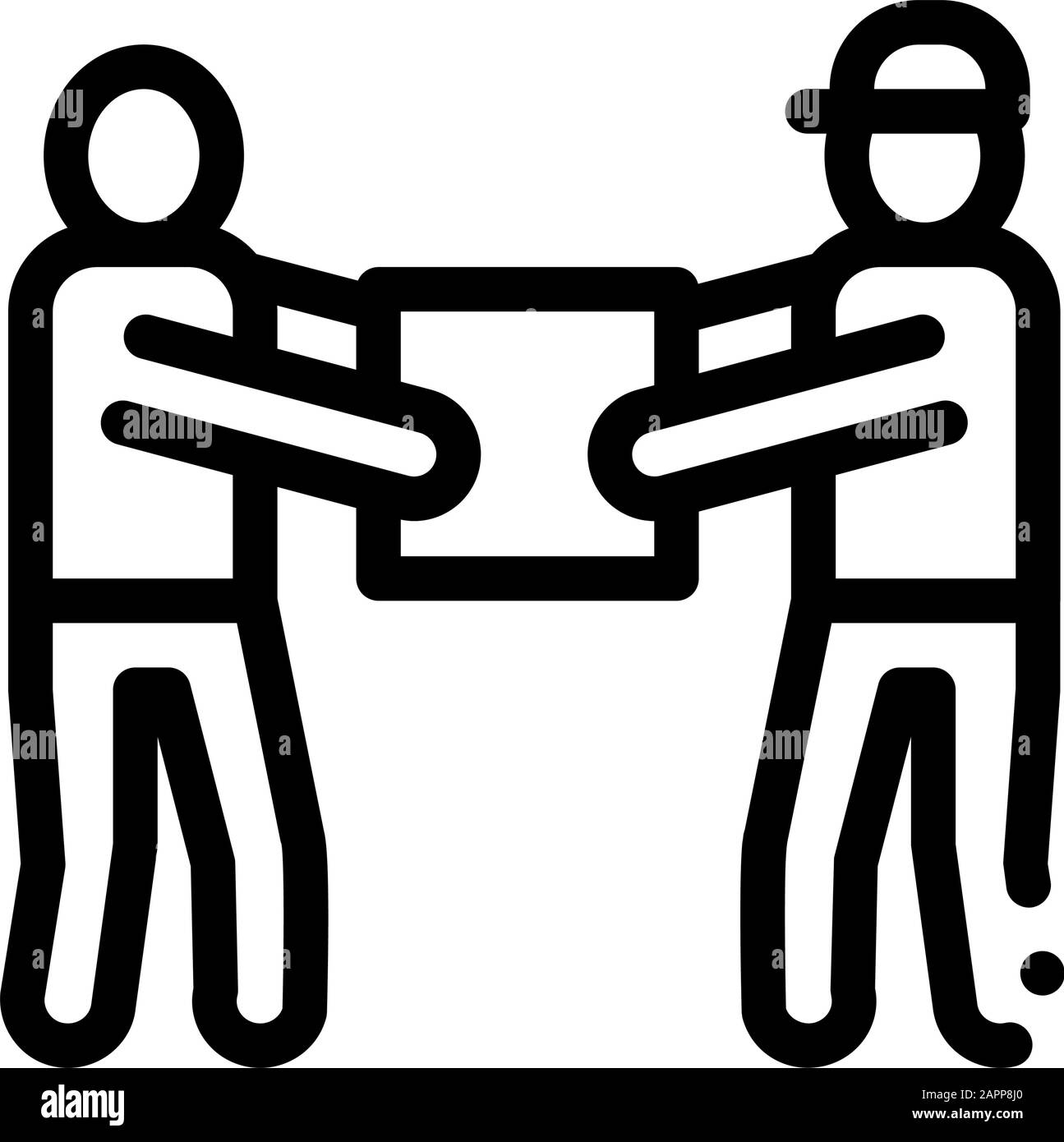 Transfer and Issue of Parcel Icon Vector Outline Illustration Stock ...