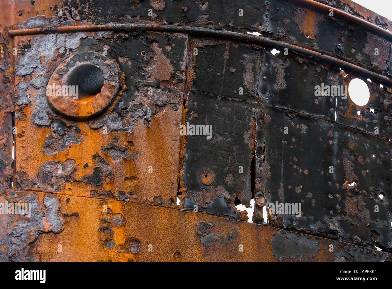 Rusty shipwreck on the coast at Djupavik, Iceland Stock Photo - Alamy