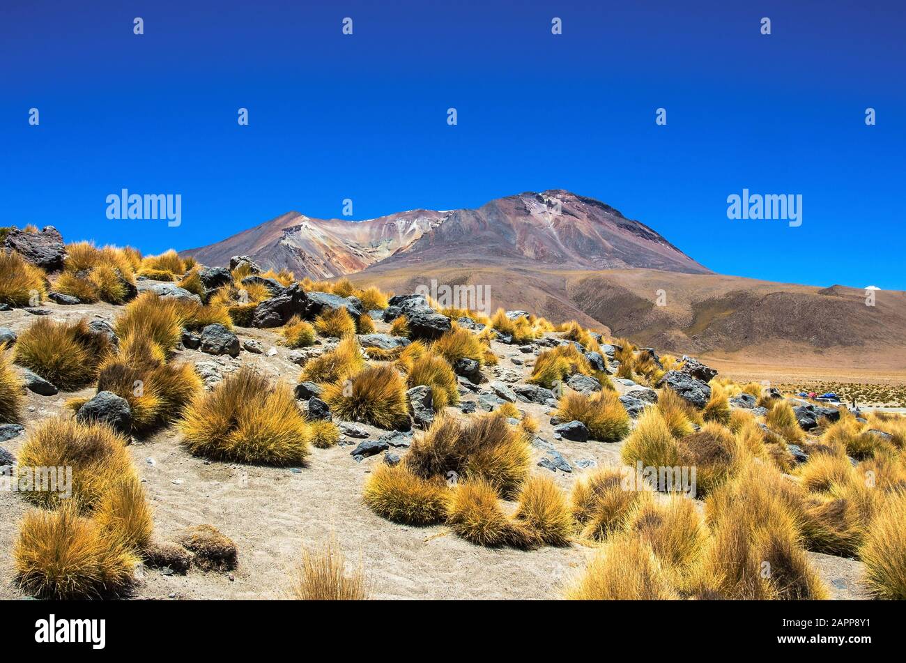 View of the crater of Tunupa Volcano near Uyuni, Bolivia. Beautiful ...