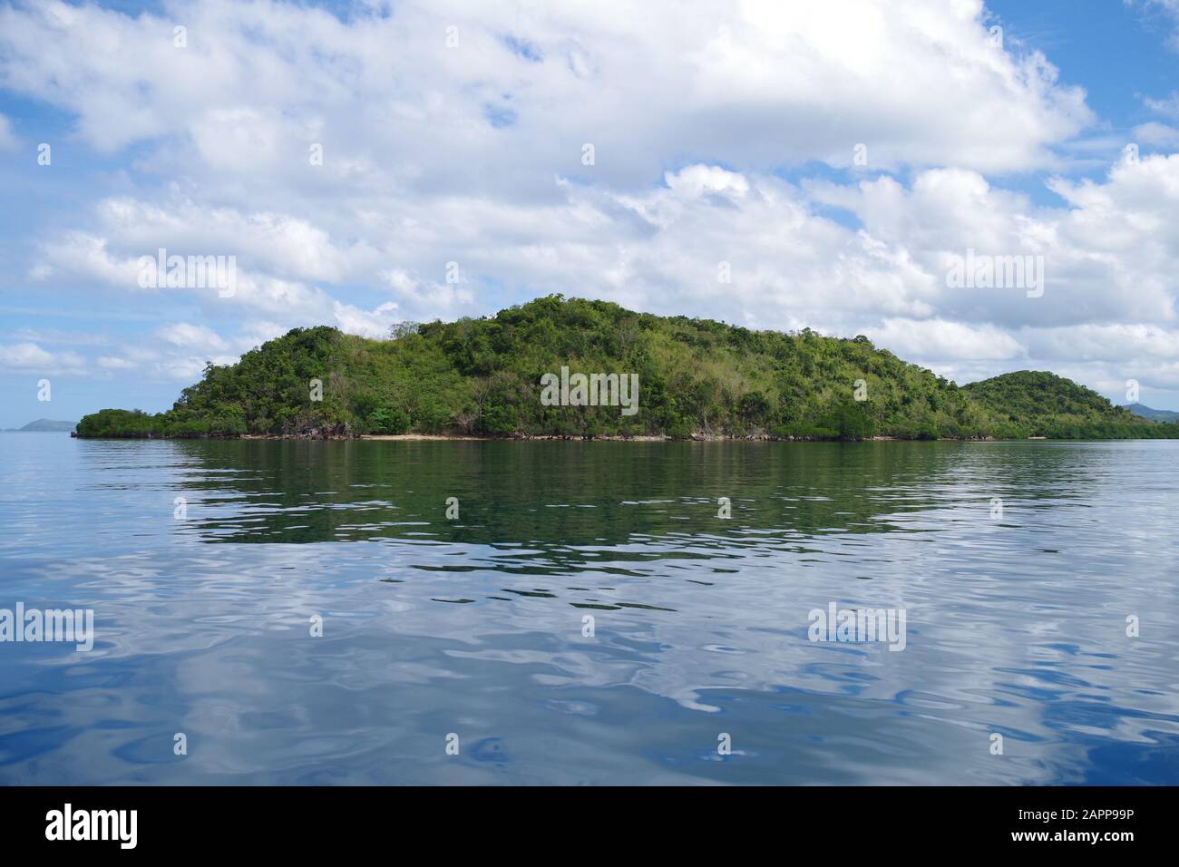 A small forested island in the Philippines archipelago. Isle is ...