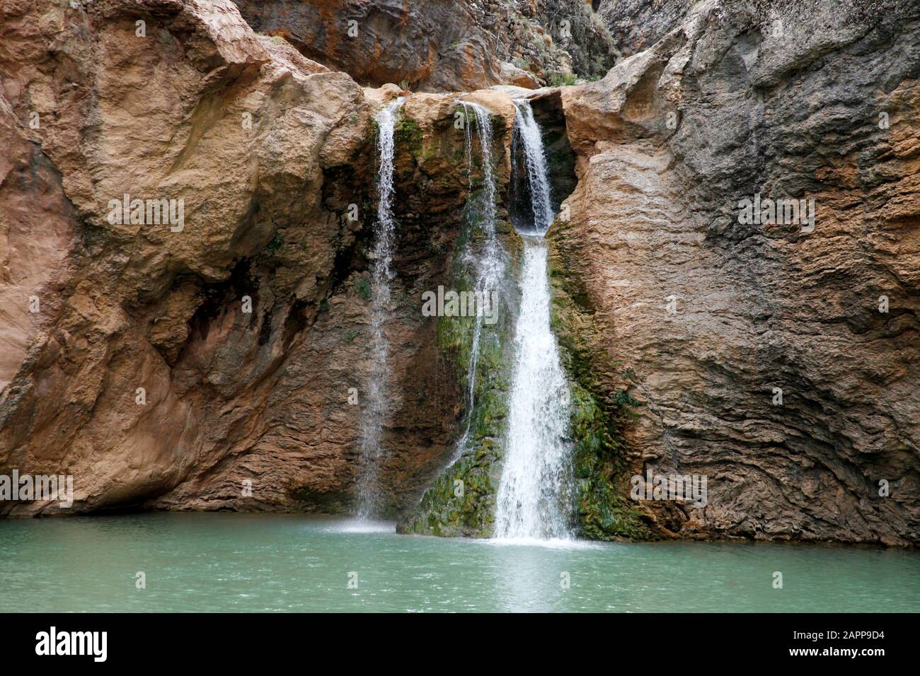 photo of beautiful green waterfall Stock Photo - Alamy