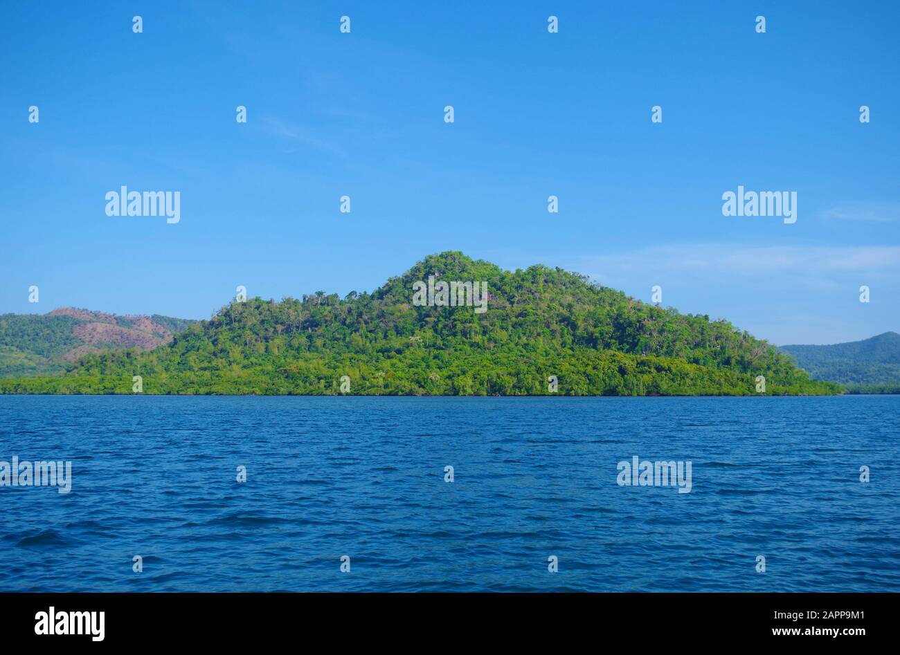 A small forested island in the Philippines archipelago. Isle is ...