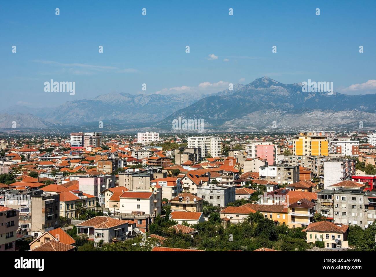 Top view of old Skoder city, Albania Stock Photo - Alamy