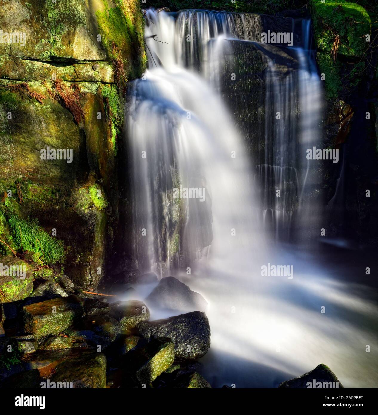 Lumsdale falls waterfall,Matlock,Derbyshire peak district,England ,UK ...