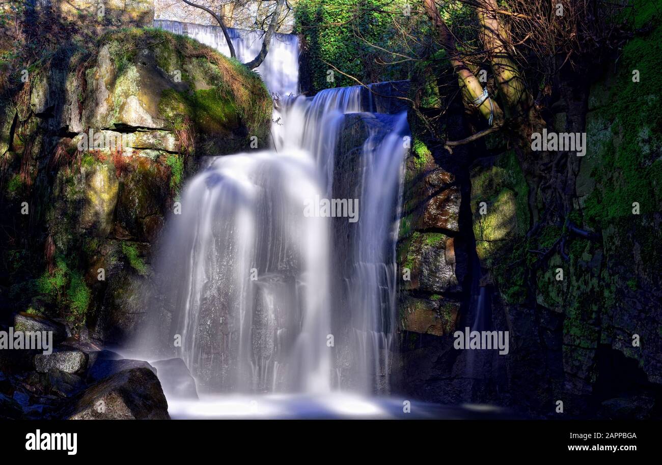 Lumsdale falls waterfall,Matlock,Derbyshire peak district,England ,UK ...