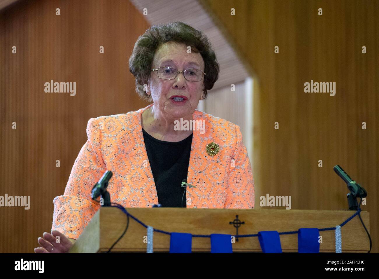 Brentwood Essex, UK. 24th Jan, 2020. A public meeting commemorating the ...