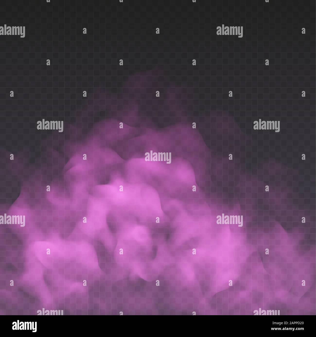 Pink fog or smoke cloud isolated on transparent background. Realistic ...
