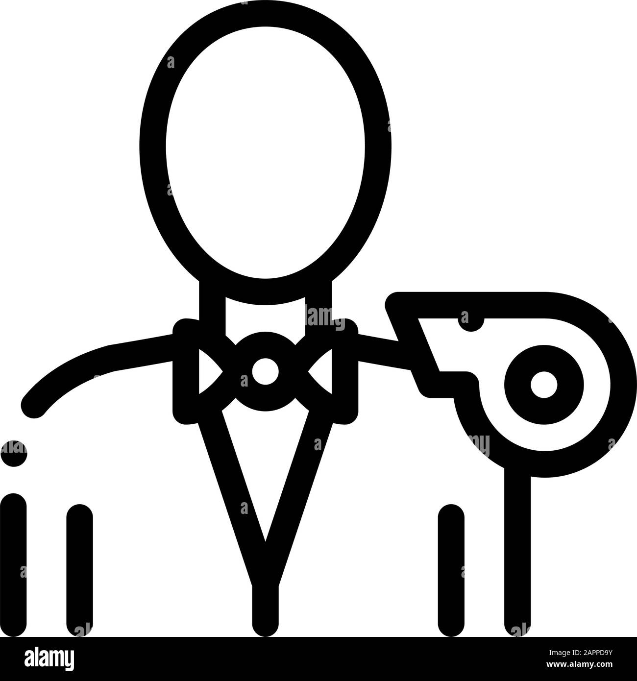 Boxing Referee Icon Vector Outline Illustration Stock Vector Image ...