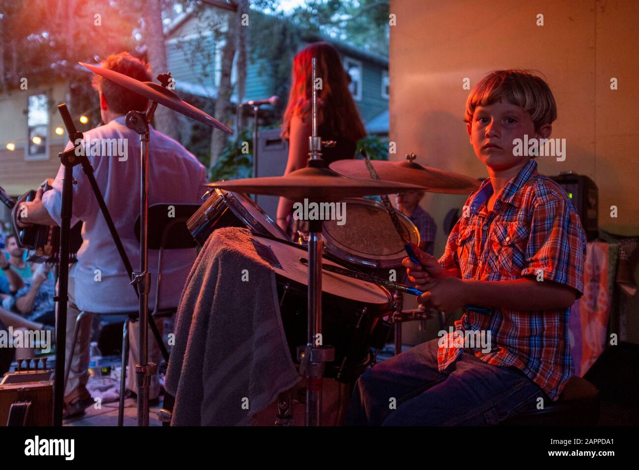 Steve Riley and family in concert Stock Photo - Alamy