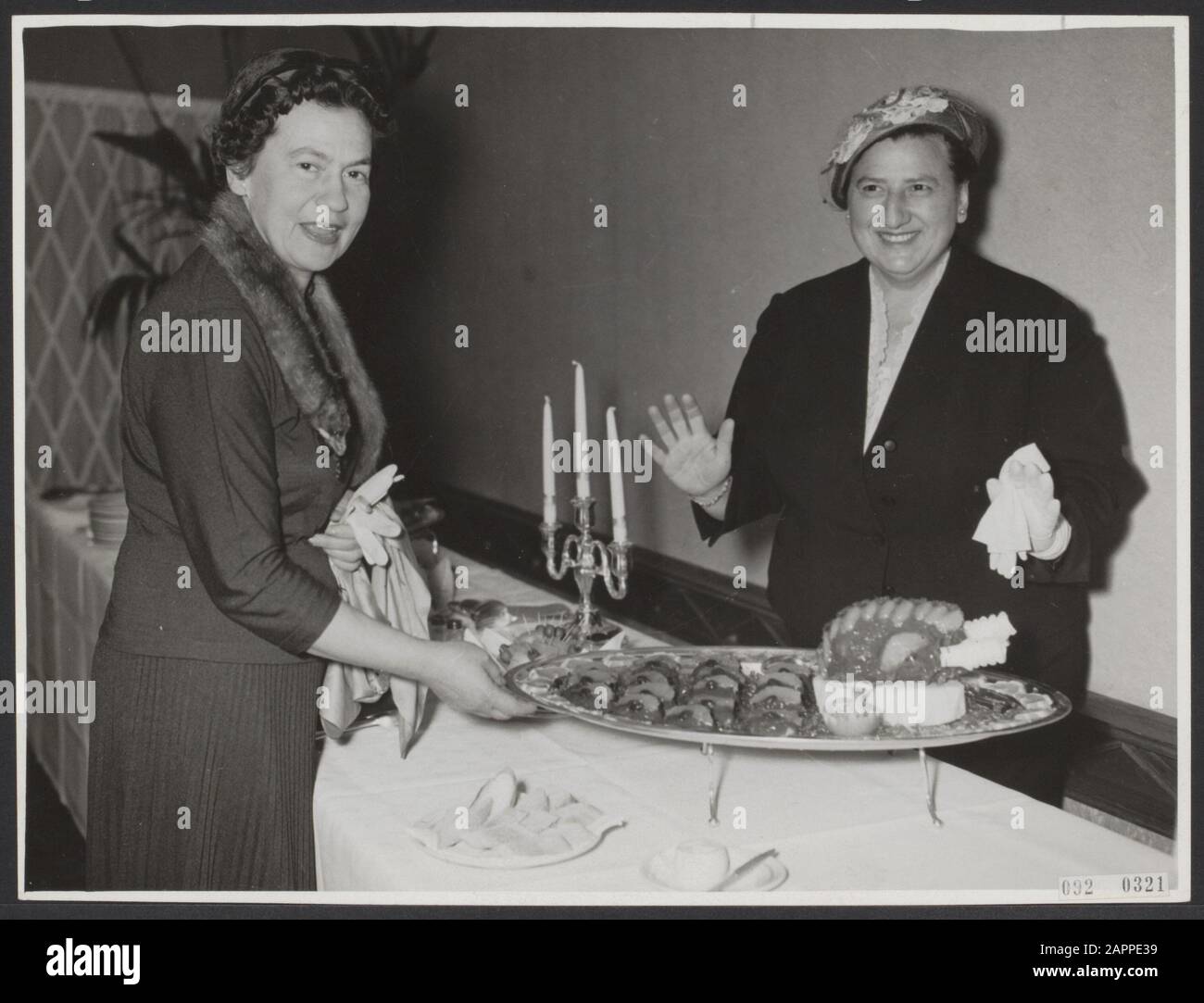 Mrs. R. Cidor, wife of the Israeli ambassador and Molly Lyons Bar-David ...