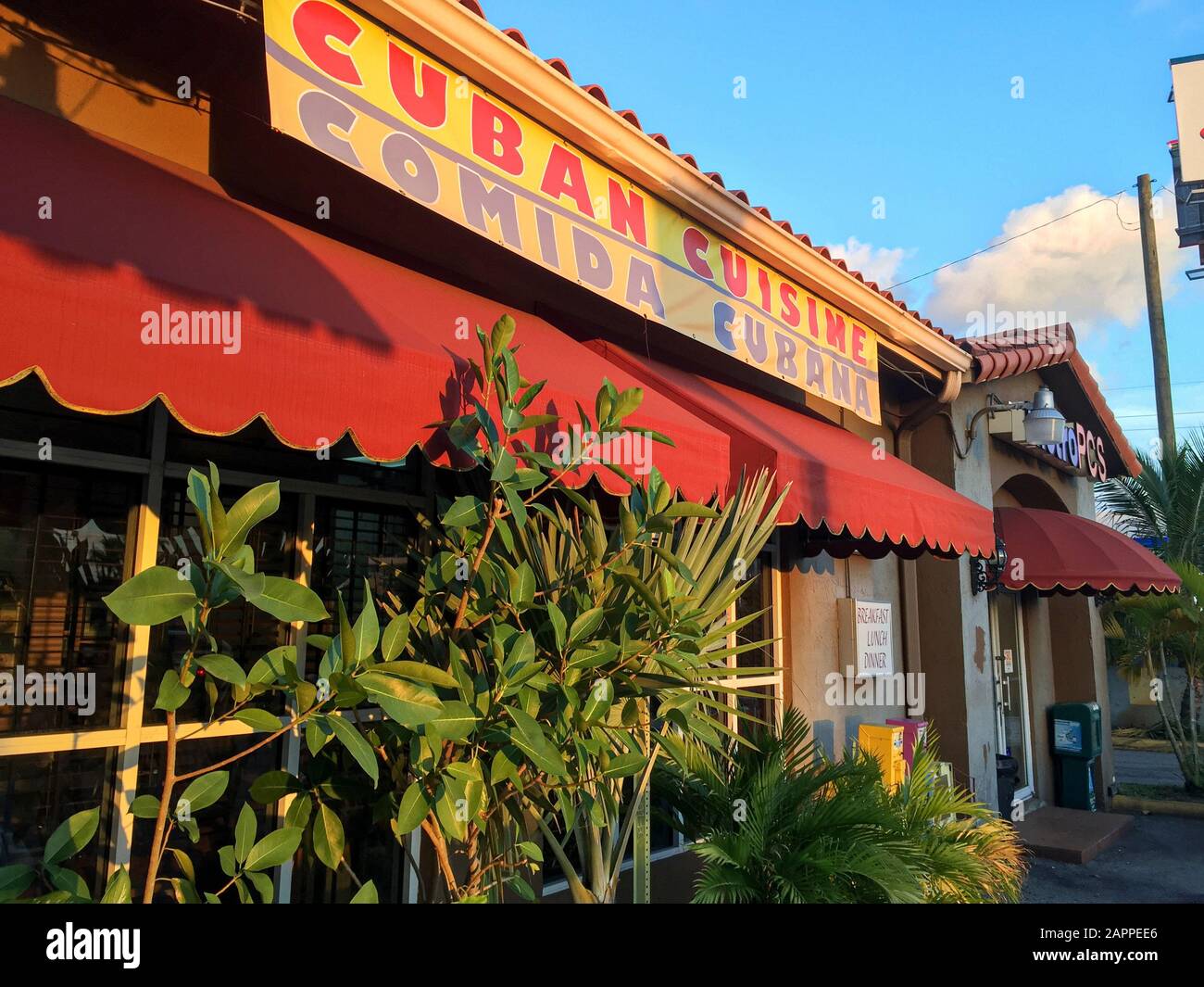 Cuban restaurant, Miami, Florida Stock Photo - Alamy