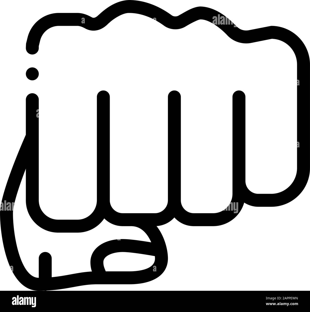 Boxer Fist Punch Icon Vector Outline Illustration Stock Vector Image ...