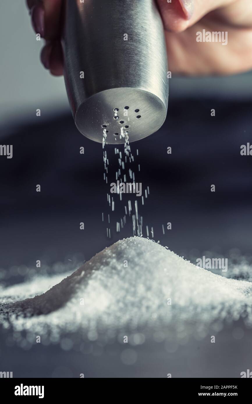 Shaker salt pile hi-res stock photography and images - Alamy