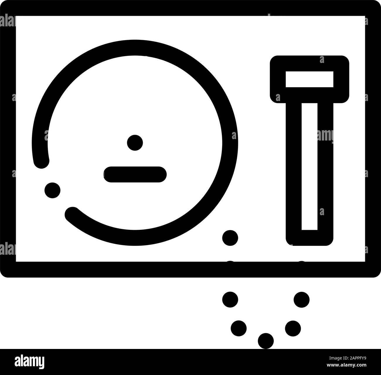 Gong Icon Vector Outline Illustration Stock Vector Image & Art - Alamy